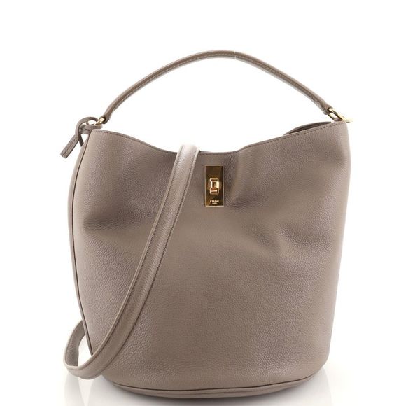 Celine | Bags | Celine Bucket 6 Bag Leather Gray | Poshmark